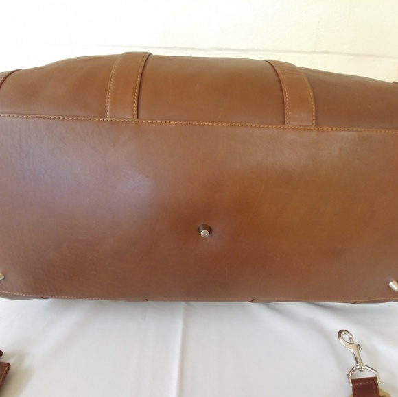 Coach | Bags | Coach Brown Leather Zip Lock Travel Duffel Bag | Poshmark